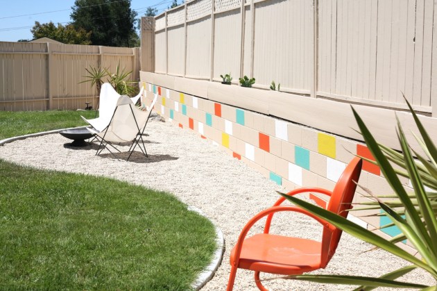 Painted Mosaic Cinderblock Wall! – SUBURBAN POP