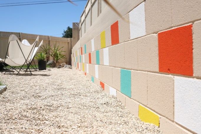 Painted Mosaic Cinderblock Wall! – SUBURBAN POP